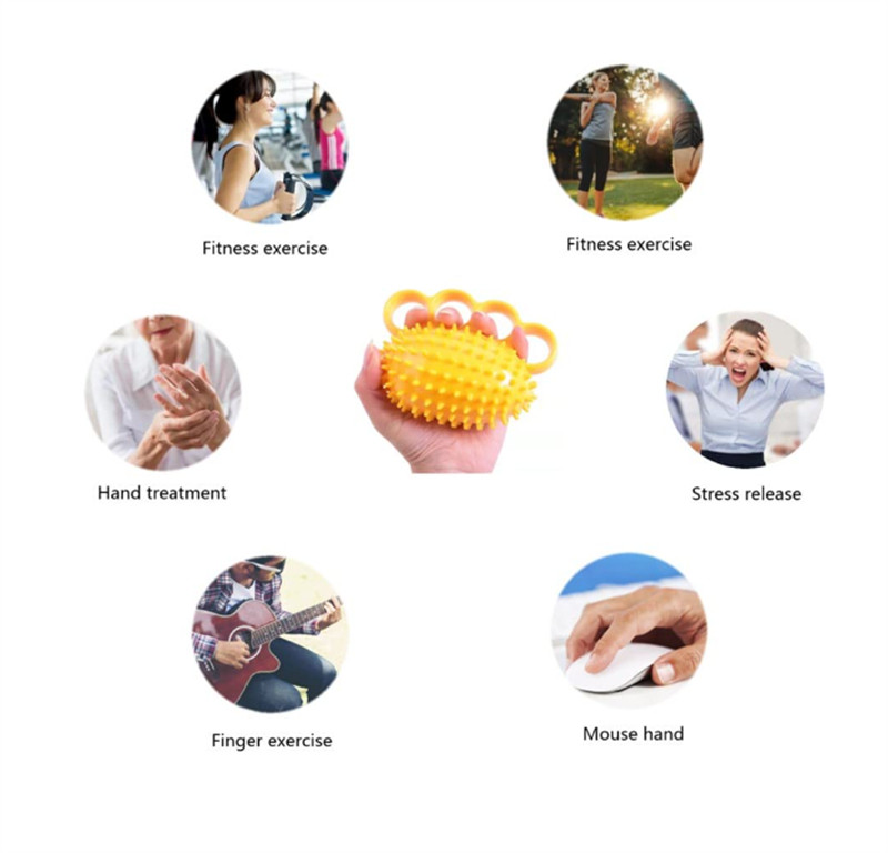 Hand Grip TPR Ball Finger Practice Exercise Muscle Power Finger ...