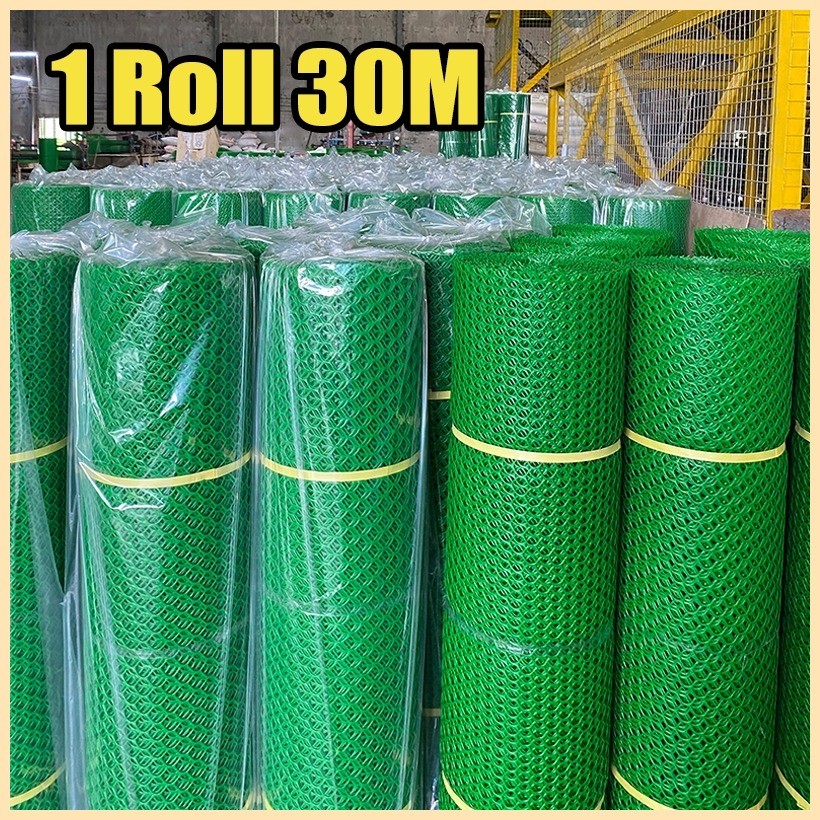 30M Green Fencing Net 22mm Plastic Mesh Fence Screen for Poultry,Garden ...