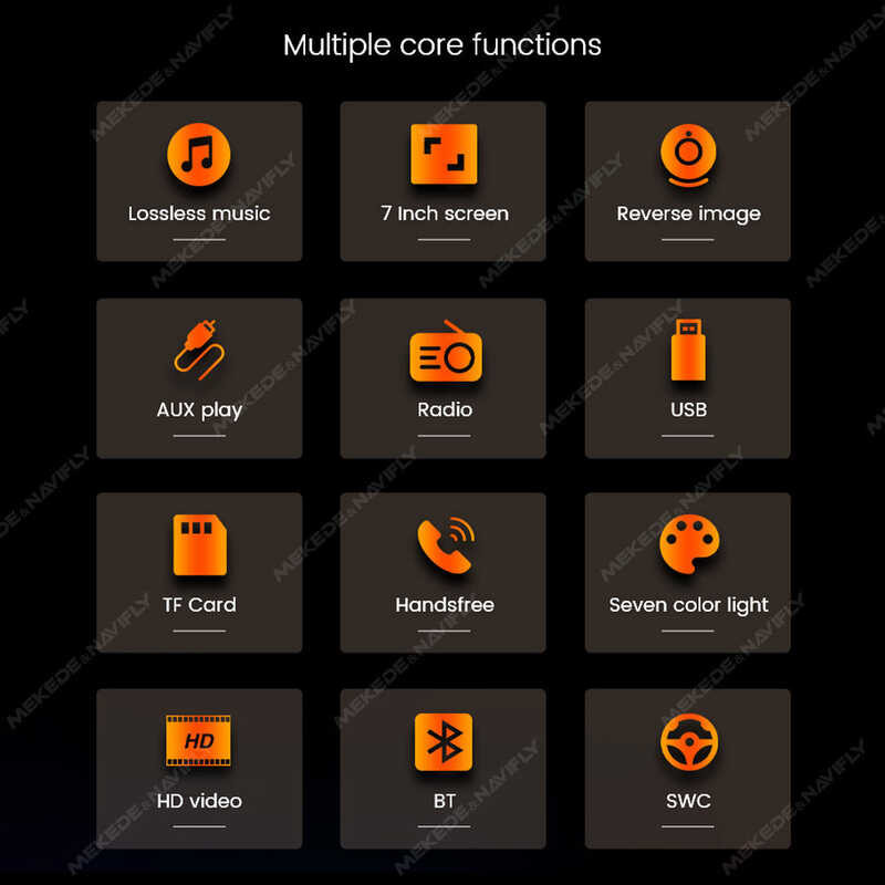 7" Fly Touch Screen ND4-CP Universal 1 Din Car Radio Multimedia MP5 ...