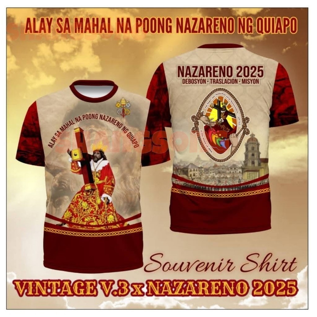 [FREE CUSTOME] Fully sublimated 3D print TSHIRT nazareno 2025 debosyon ...