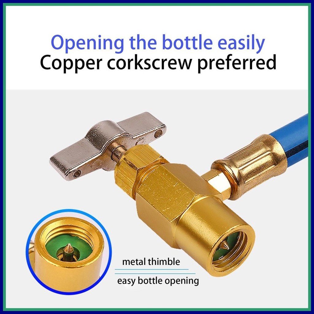 Car AC Refrigerant Refill Kit AC Gauge Set Refrigerant Filling Tool ...