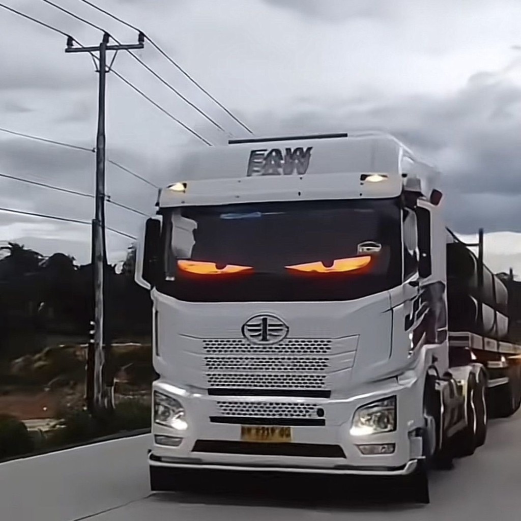 Car LED Truck Car Devil's Eye Light Car Sticker Screen Dynamic Eye DIY Animation Display Soft ...