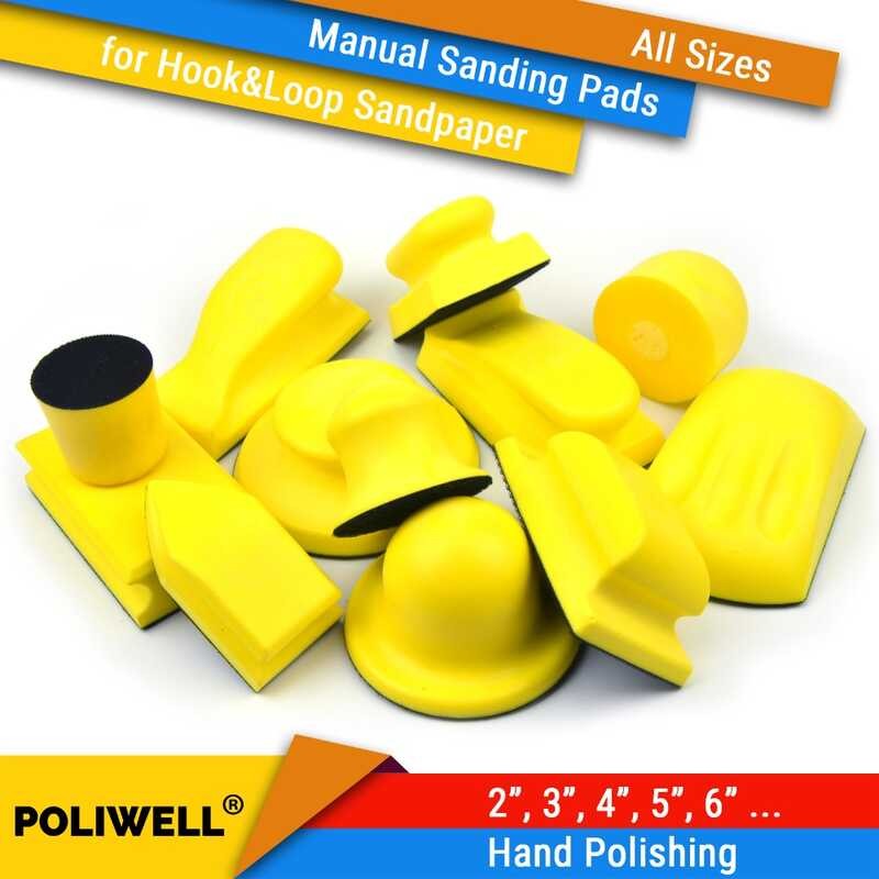 Sizes All Hand Hook & Loop Back-up Sanding Pads for Abrasives Sandpaper ...