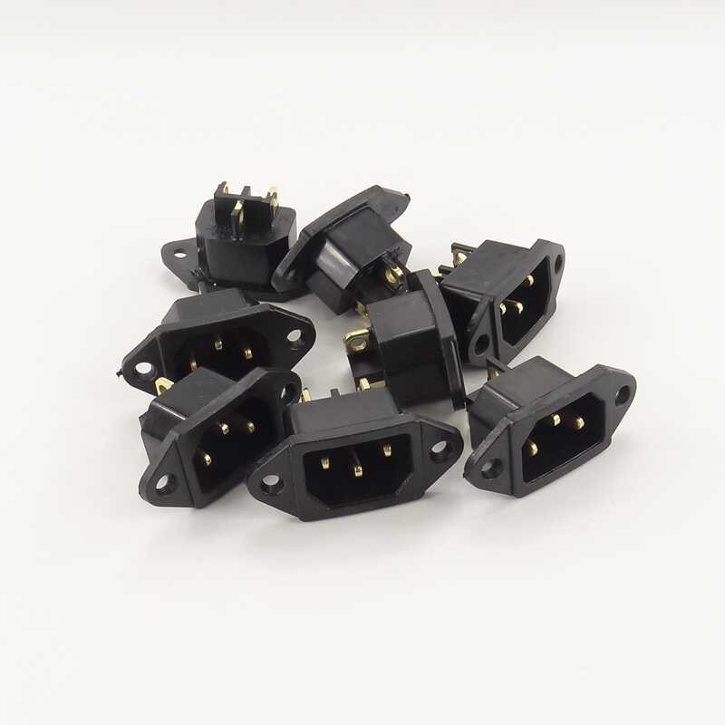 Pin type socket, male socket, power plug, AC screw hole, copper sheet ...