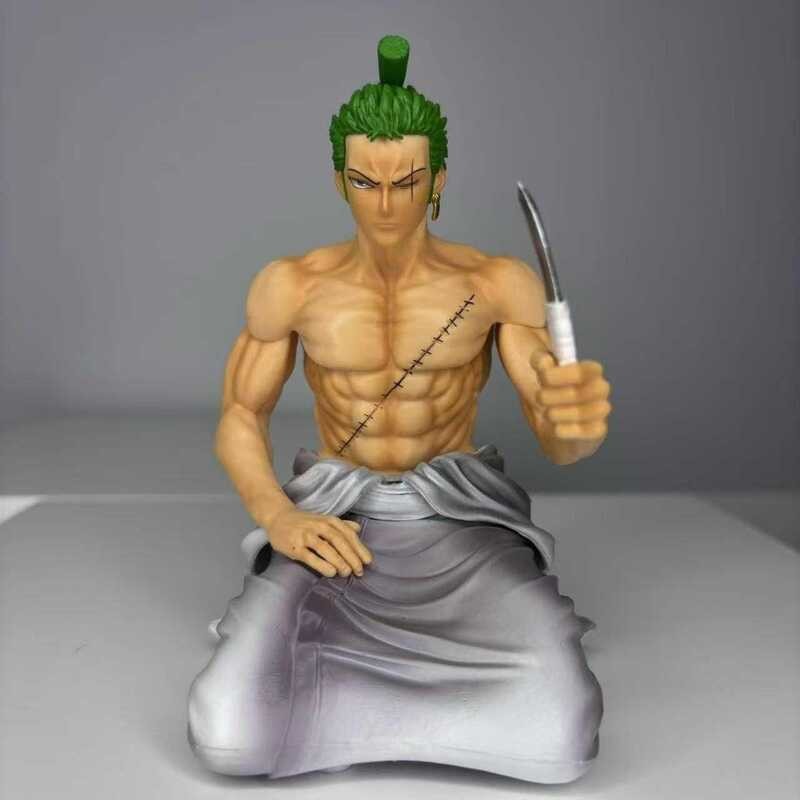 One Piece Kneeling Pose Bathrobe Zoro Anime Statue Model Display ...