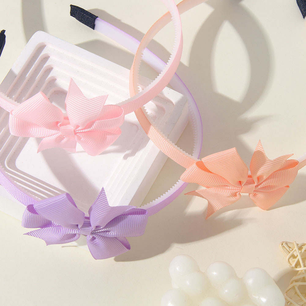 Children Polyester Six Ear Diagonal Fish Tail Angle Bow Handmade ...