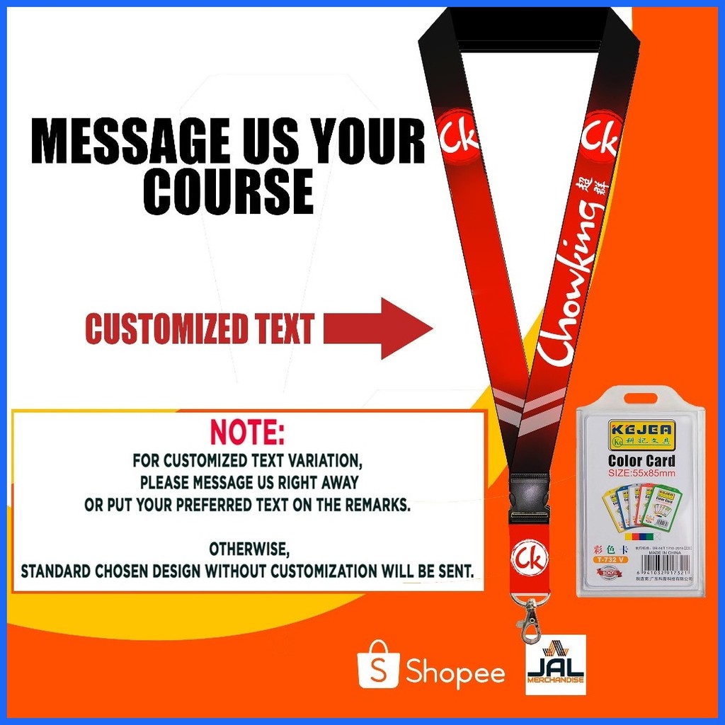 ∤ Chowking ID lanyard ID lace sling | Shopee Philippines