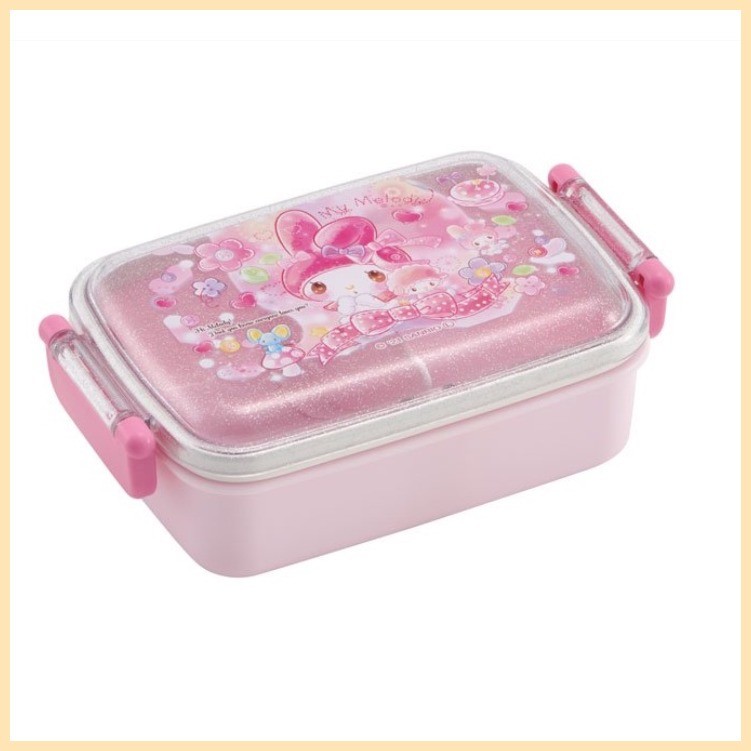 [SKATER] Dome-shaped Binding Square Lunch Box 450ml Hello Kitty/My Melody/Pompompurin ...
