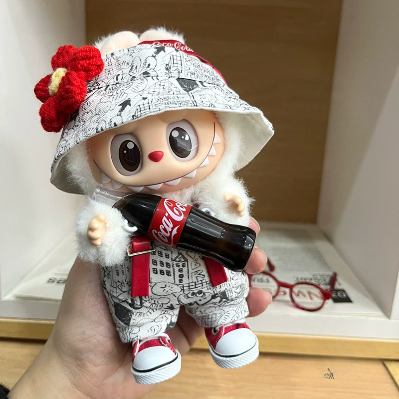 Labubu Coke Terno Clothes Set Fashion Logo Pants Hat for Have A Seat ...