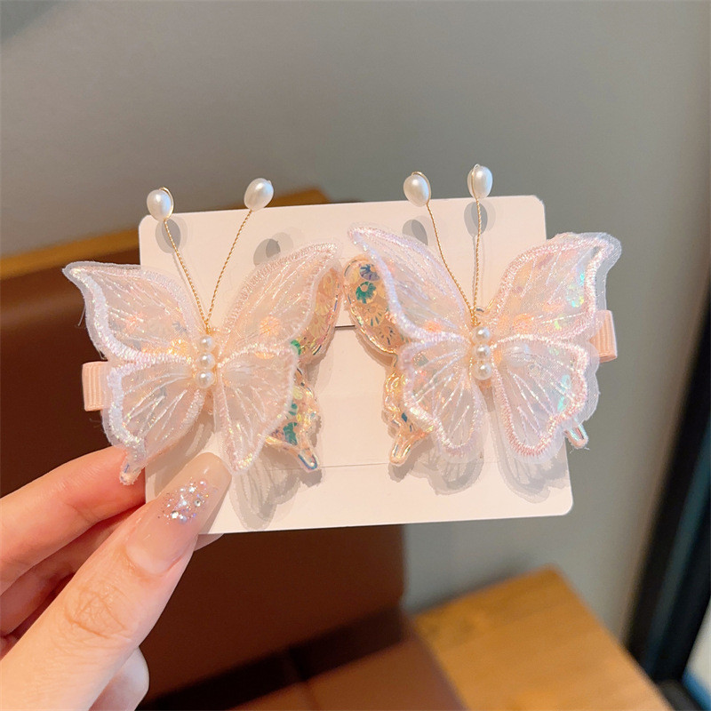 Someday 2pcs 3D Fairy Butterfly Hair Clips for Girls – Side Pins & Bang ...