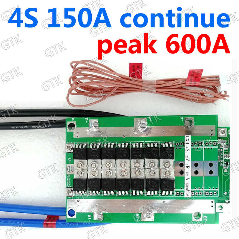 12.8V 150A Peak 600A Lithium Lifepo4 BMS Pcb 4S 12V 100A Peak 600A 4S 80A 4S 30A Pcm Battery ...