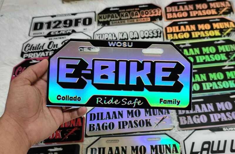 CUSTOMIZED E-Bike PLATE ACRYLYC With Bolts/Nuts | Shopee Philippines