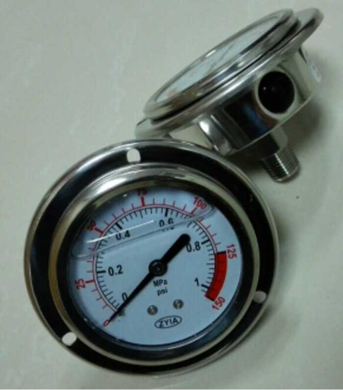 Zyia axial anti vibration oil injection shock pressure gauge yn60zq 0-1mpa 150psi 60mm. | Shopee ...