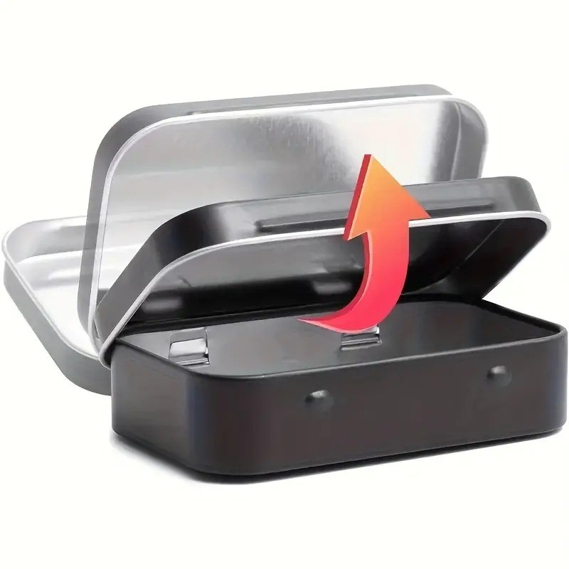 Metal Rectangular Empty Mini Tin Box Storage Box Case Organizer For ...