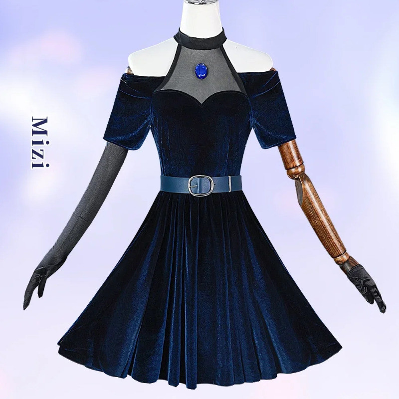 Anime Alien Stage Mizi Cosplay Costume Velvet Skirt Women Dress Stage ...