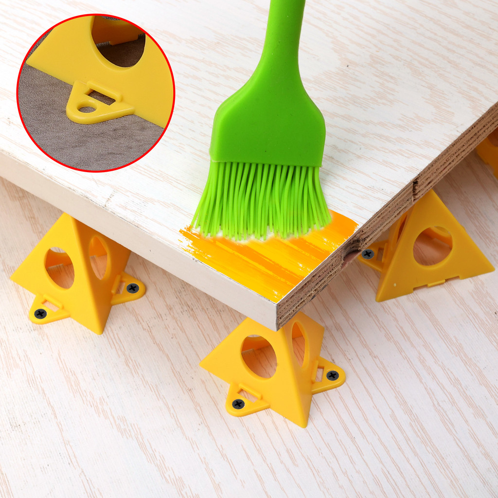10pcs Mini Yellow Triangle Bracket - Spray Painting Air Dry Coated ...