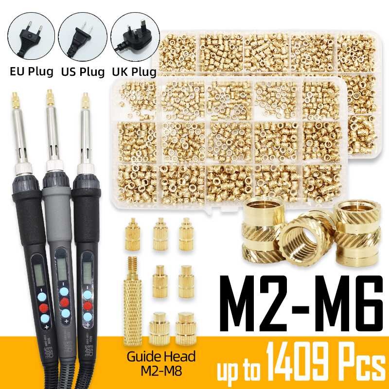 Brass Hot Melt Insert Knurled Hine Copper Nut Thermal Conduction ...