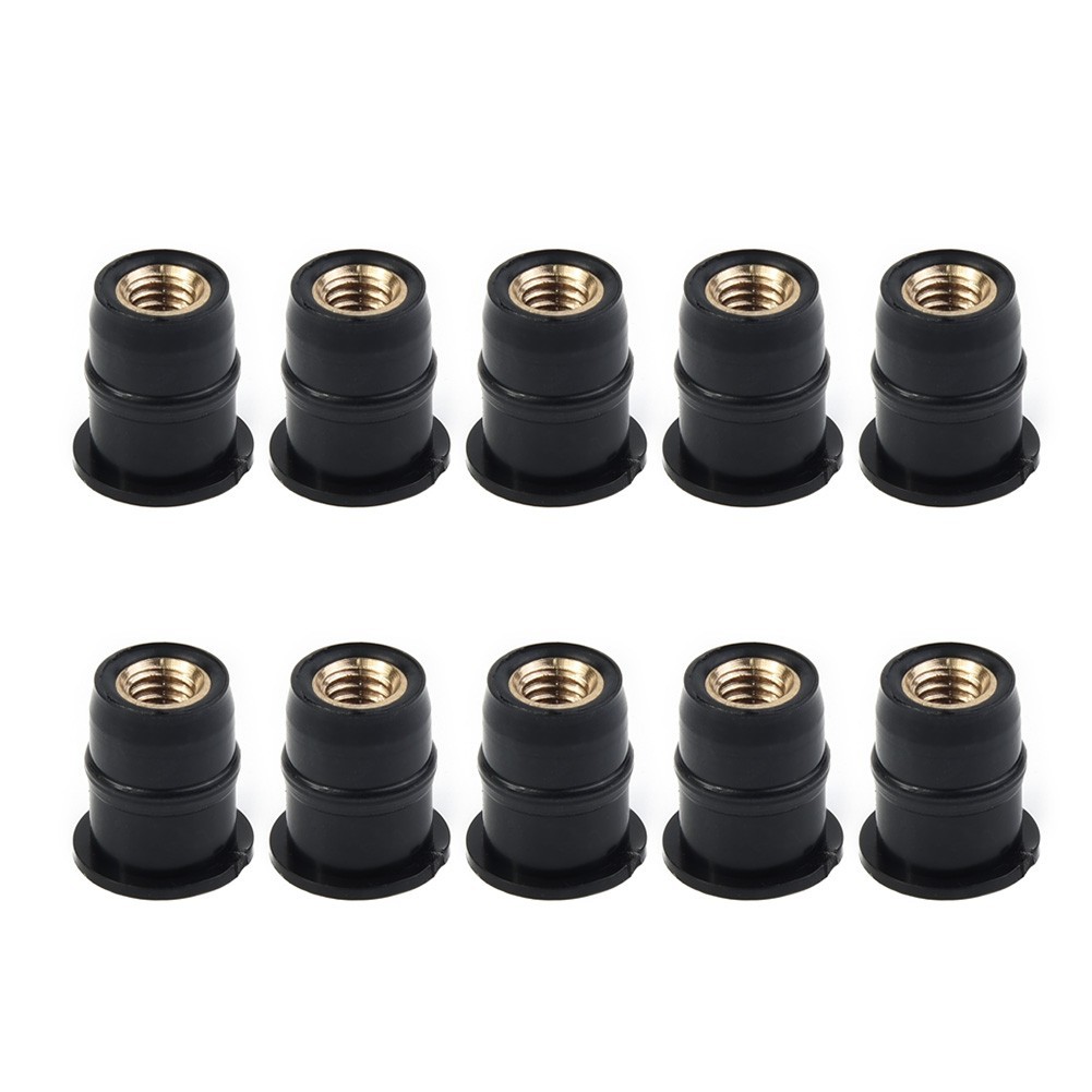 [LALA] 10PCS Motorcycle Windshield Rubber Nuts M5 Vibration Damper ...