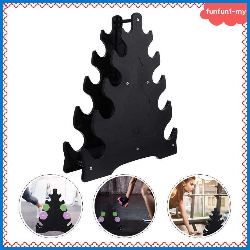 Compact 5 Tier Dumbell Weight Rack Fitness Equipment Weight Lifting ...