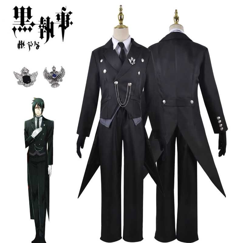 Black Butler Cosplay Full Set Of Marvel Exhibition Tailcoat | Shopee ...