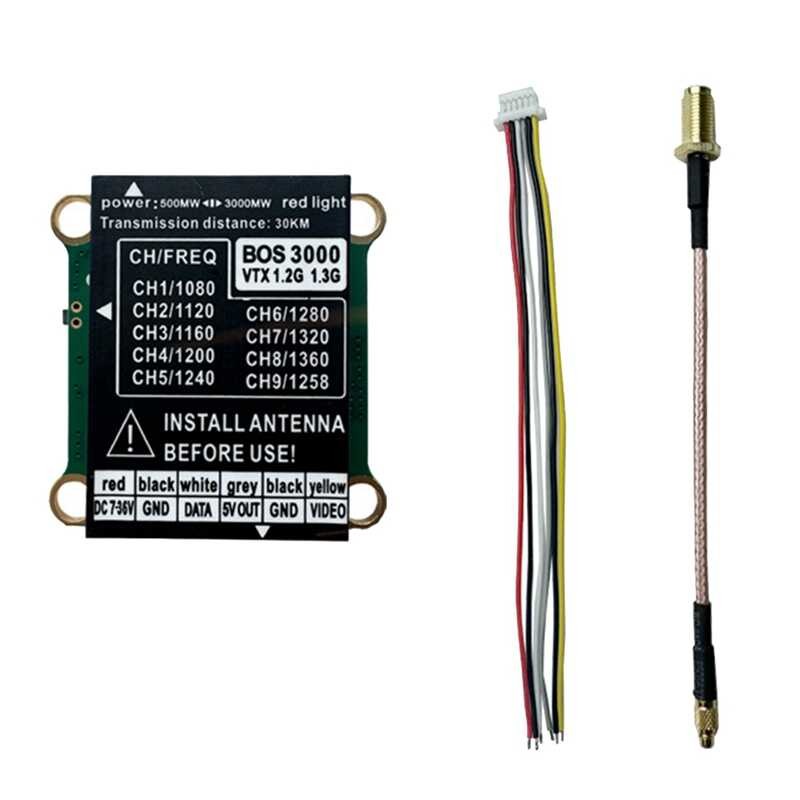 3W 1.2G 1.3G VTX High Power3000mw 9-Chnnel FPV Trnsmitter Pal/Nc For RC DIY FPV Drone | Shopee ...