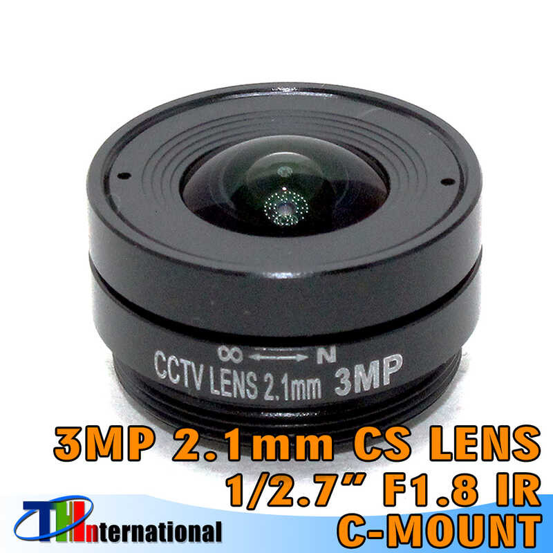 2.1Mm 3Mp Cs Fixed Iris CS Mount Lens Wide Angle Of View 133Degree For ...