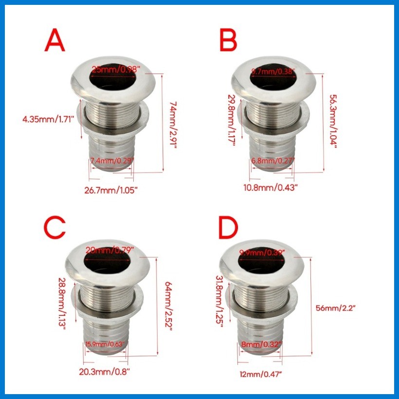 Boat Drain Vent Yacht Water Outlet Port Yacht Drain Vent Bilge Drain ...
