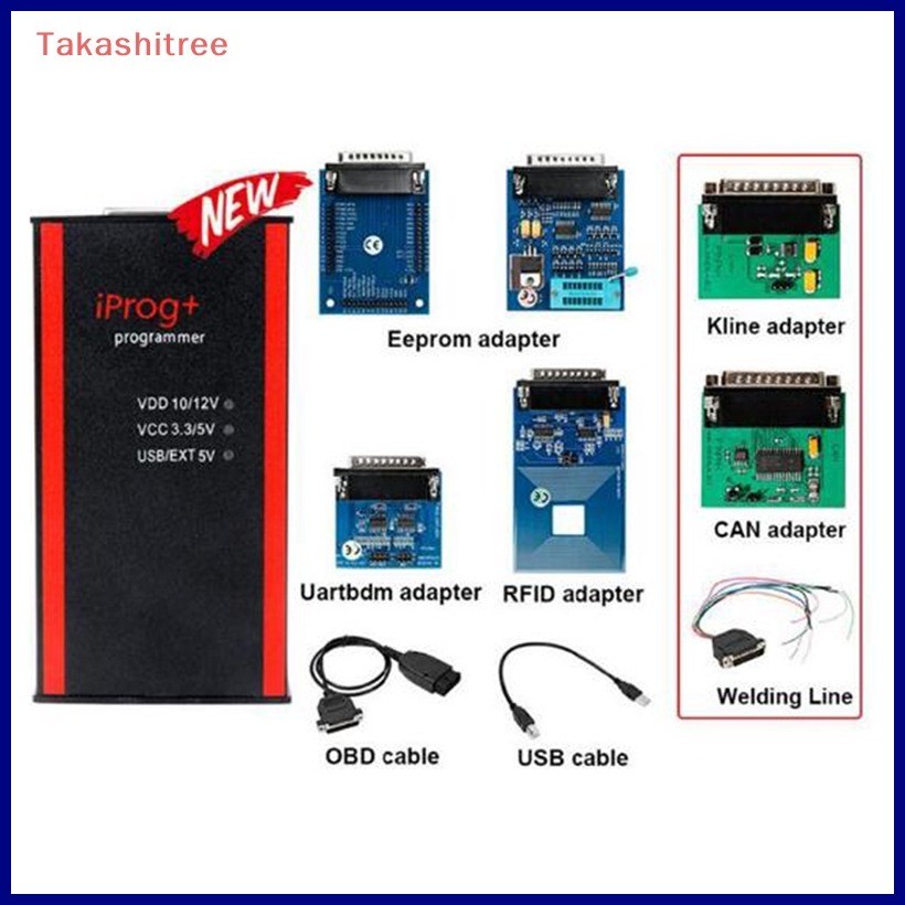 (Takashitree) Iprog+ Pro Programmer Iprog Supports IMMO Mileage Correction Airbag Reset V77 )R96 ...