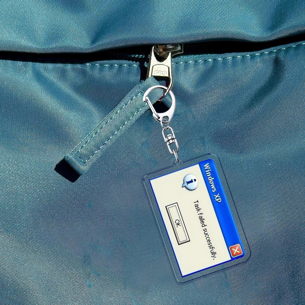 Creative XP Window Keychains for Accessories Bag Funny Task Failed ...