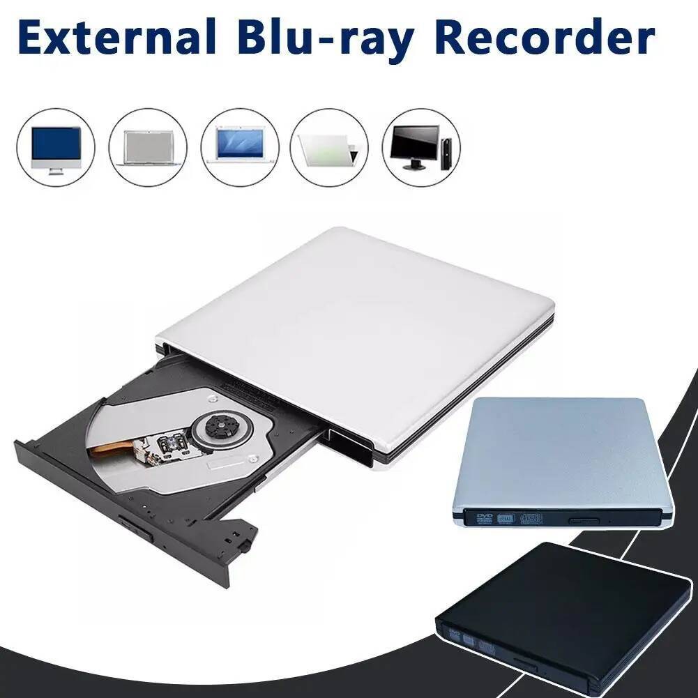 Burner 4K USB3.0 External Optical DVD Drive Recorder BD-RE/ROM 3D Blu ...
