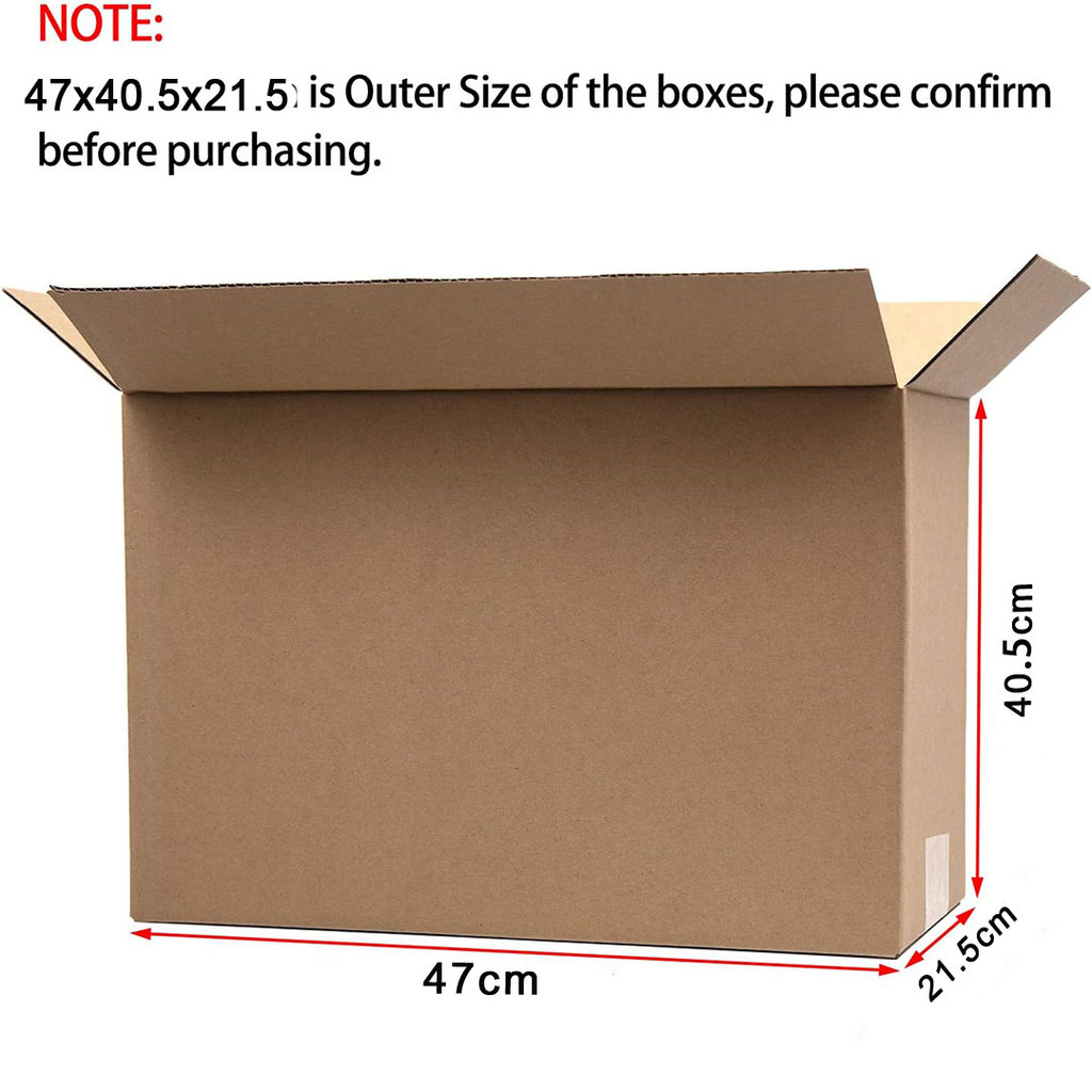 5 PCS Kotak Kadbod Corrugated Shipping Boxes Double Wall Large Strong ...