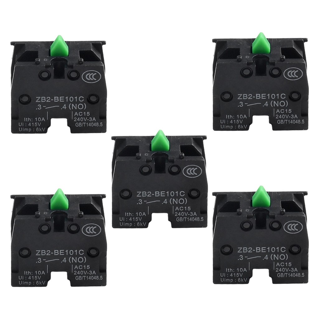(ONMA) 5PCS 10A 415V ZB2-BE101C/BE102C NO Push Button Joystick Switch ...