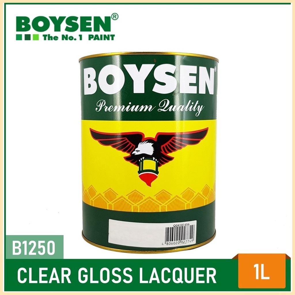 BOYSEN CLEAR GLOSS LACQUER 1 LITER | B-1250 | CLEAR GLOSS TOPCOAT FOR ...