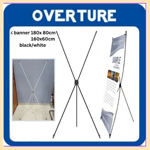 X Banner Stand 60x160 & 80x180 cm Standee Tarp Tarpaulin Decor Display ...