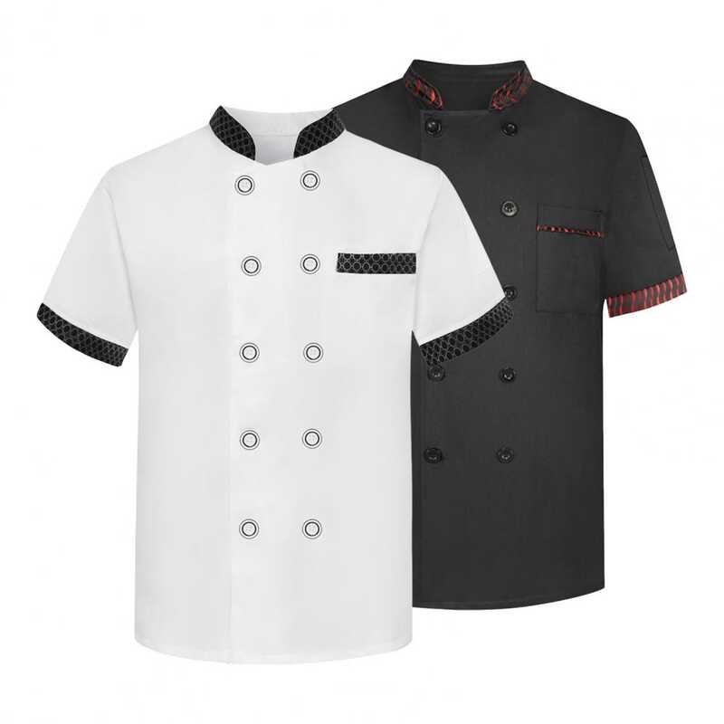 Breathable Bakery Stain-ant Chef Uniform Kitchen Restaurant Staff ...