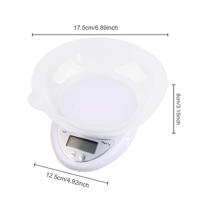 Small Digital Kitchen Scale With Container Food Weighing Scale Digital ...