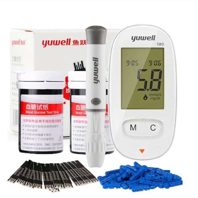 Tt YUWELL 590 Blood Glucometer50 Strips Glucose Meter Diabetes ...