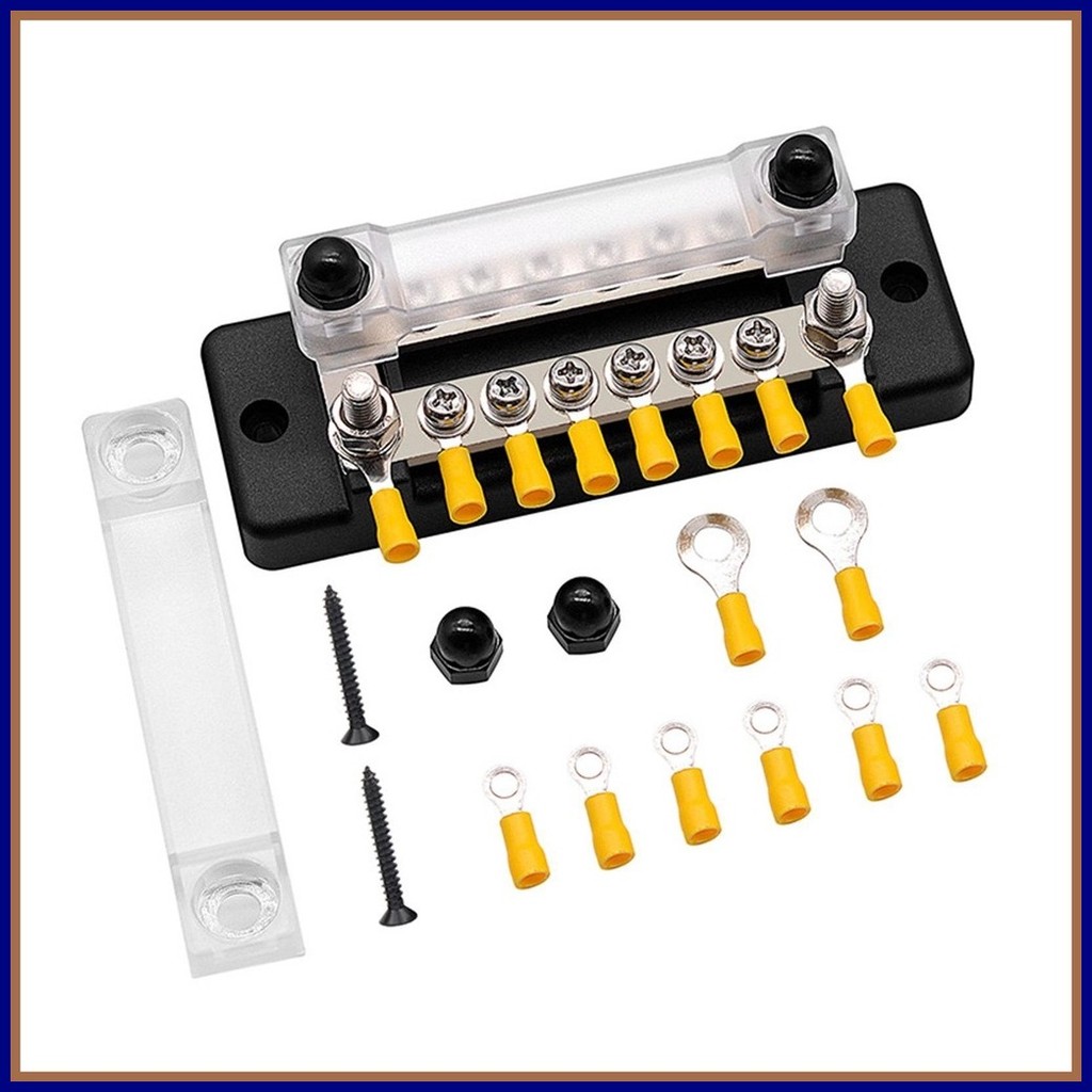 Marine Connector Block DC 150A Double Row 6-Way Busbar Solar Wiring ...