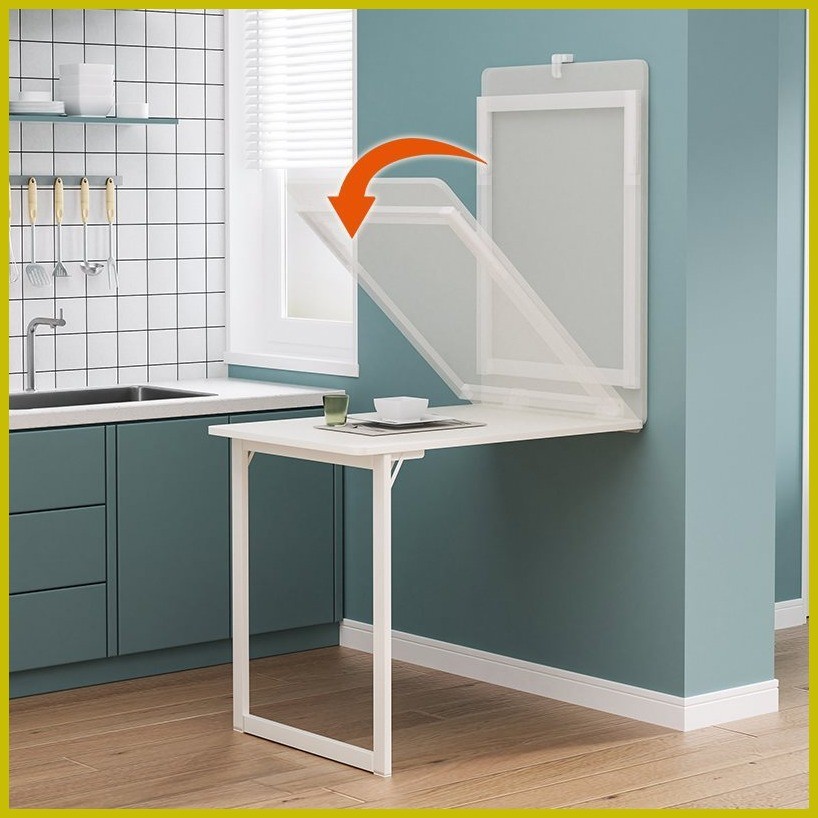 HOME FACTOR Wall table wall mounted folding table small apartment space ...