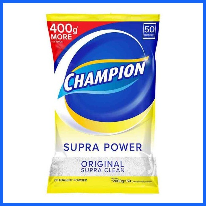 ☢ Champion Powder Regular Supra Clean 2kg | Shopee Philippines
