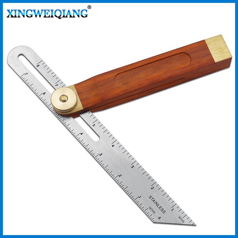 Angle Rulers Gauges Tri Square Sliding T-Bevel With Wooden Handle Level ...