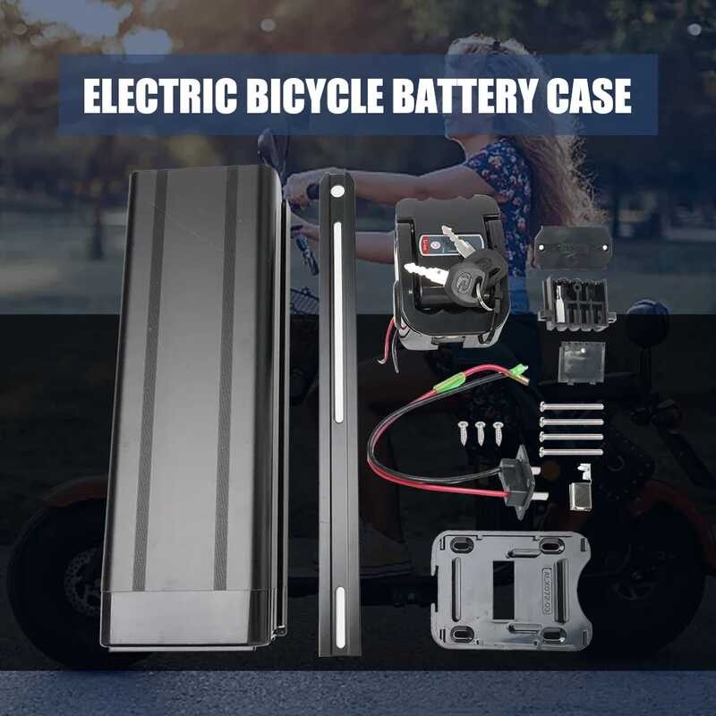 E-Bike Battery Box Case 1865 Lithium Battery 48V Bicycle Parts Black ...