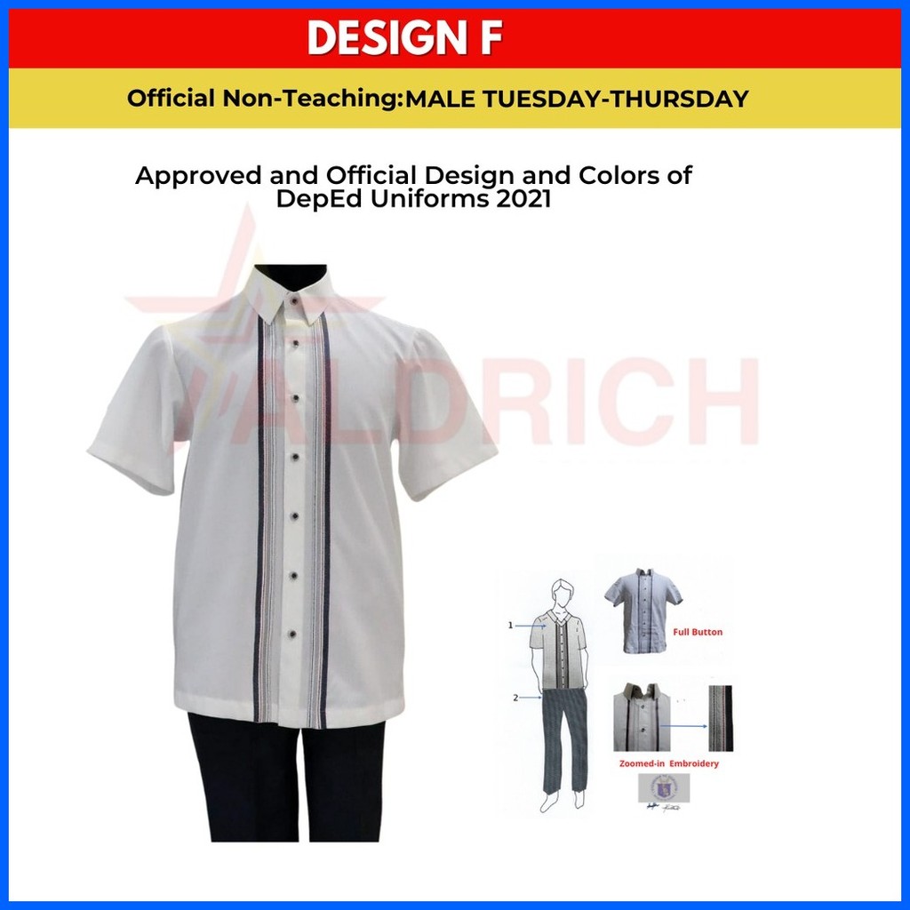 Aldrich Commercial TELA ONLY Non-Teaching Uniform for Male (1 Pair ...
