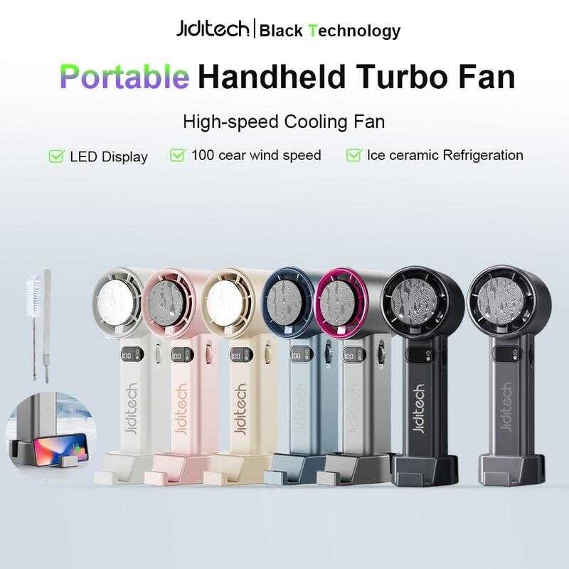 【Black Technology】Jiditech High-Speed Cooling Handheld Fan 100 Wind ...