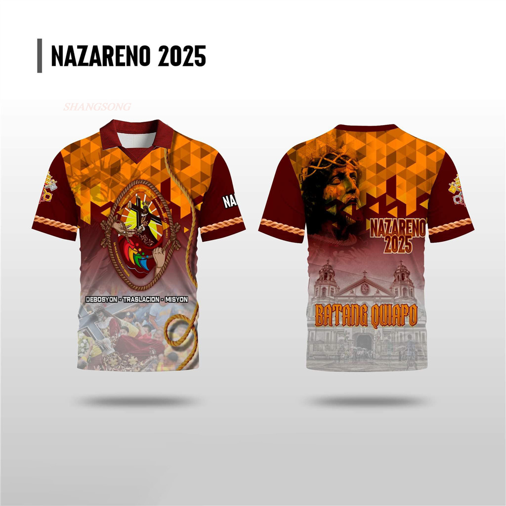[FREE CUSTOME] Fully sublimated 3D print TSHIRT nazareno 2025 debosyon ...