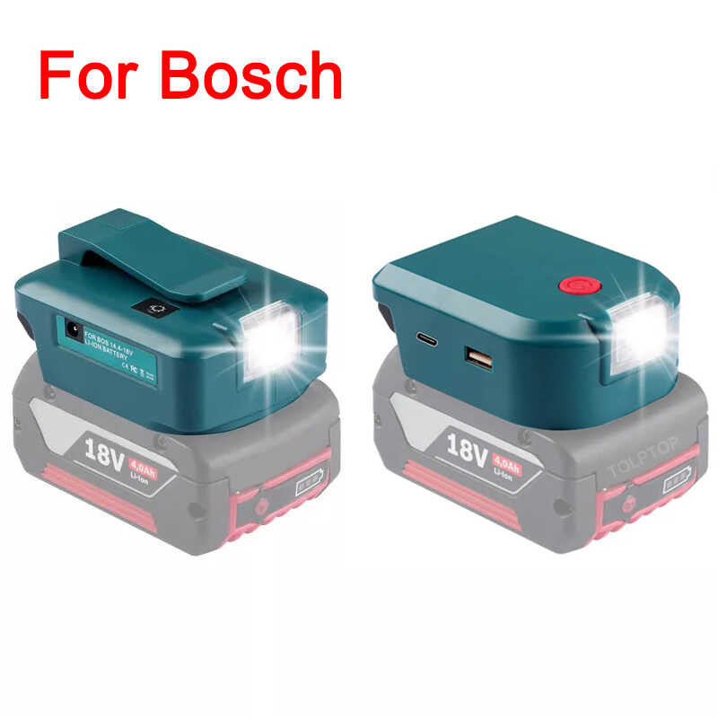 Sa Adapter LED Light Type-C USB Charging Port Power Bank Para Sa Bosch ...