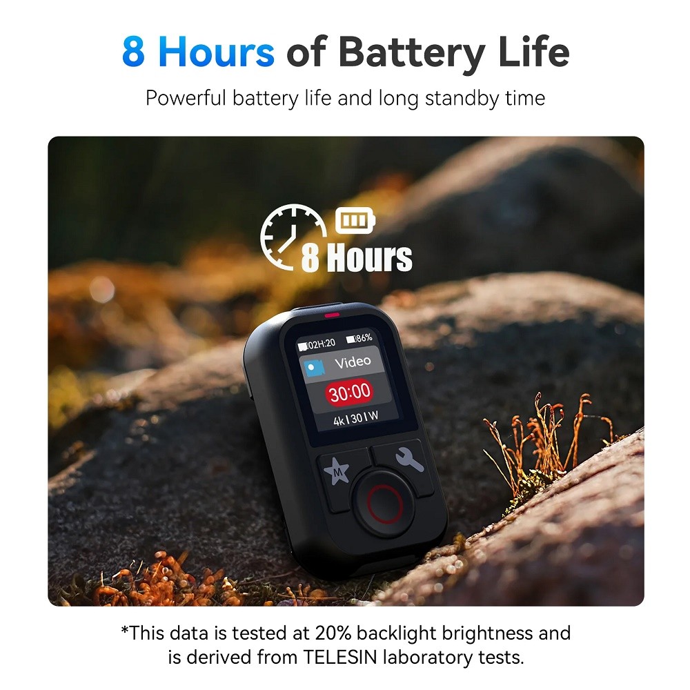 TELESIN T12 Waterproof Bluetooth Remote GoPro Hero 13, 12, 11, 10, 9, 8 ...