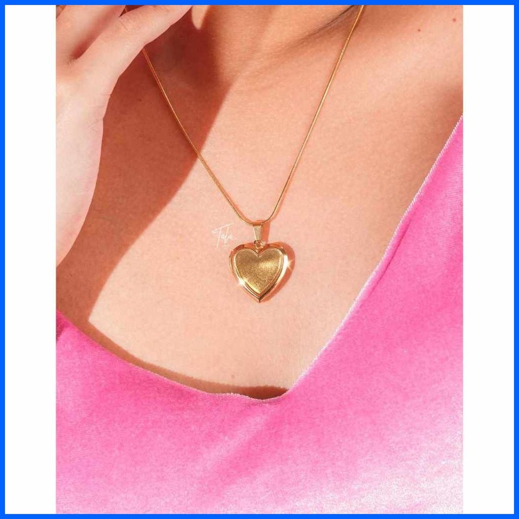 ♒ ⚽︎ [Pre-Order] TALA By Kyla Simple Heart Locket Necklace plus Gift ...