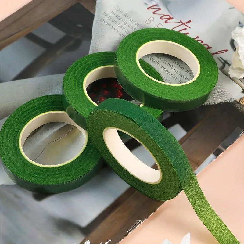 5-10 Rolls Bouquet Floral Stem Tapes Green Self-Adhesive Tapes Florist ...