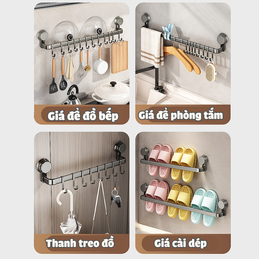 Eco multi-purpose kitchen hook, heavy-duty wall-mounted pot lid rack ...